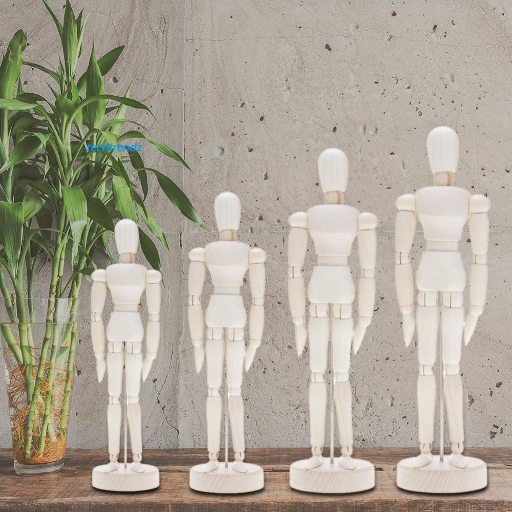 Handmade Wooden Movable Limbs Human Figure Model Artist Sketch Draw ...