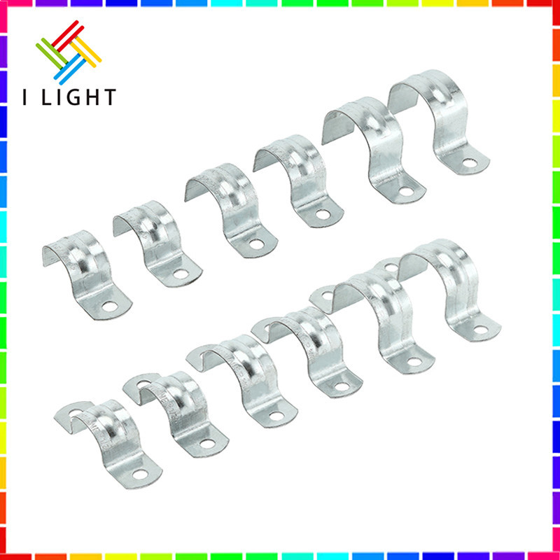 （Fast&COD）Metal Conduit Clamp Galvanized Pipe Clamp 1/2’’,3/4’’,1 ...