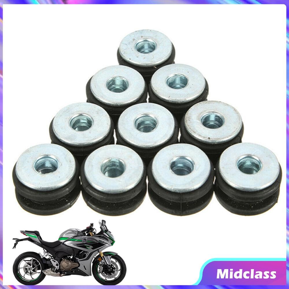 10 Set Motorcycle Rubber Grommets Bolt Universal Rubber Grommet Kit for ...