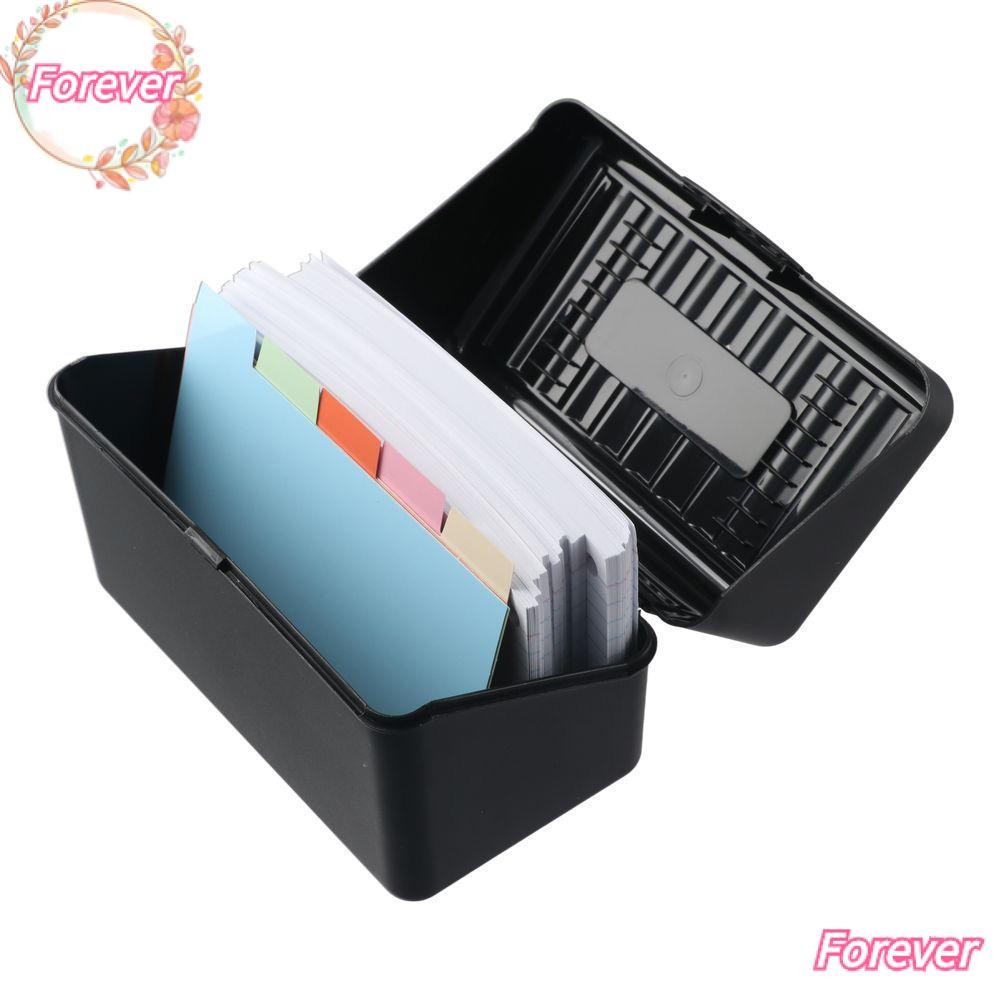 FOREVER Index Card Holder, Lined Multicolor File Dividers, Card Guides ...