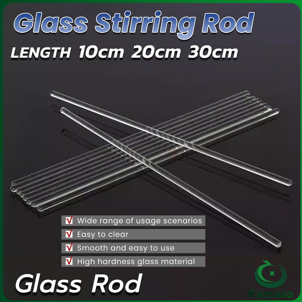 K.O. Glass Stirring Rod Laboratory tools 10cm 20cm 30cm for Science ...