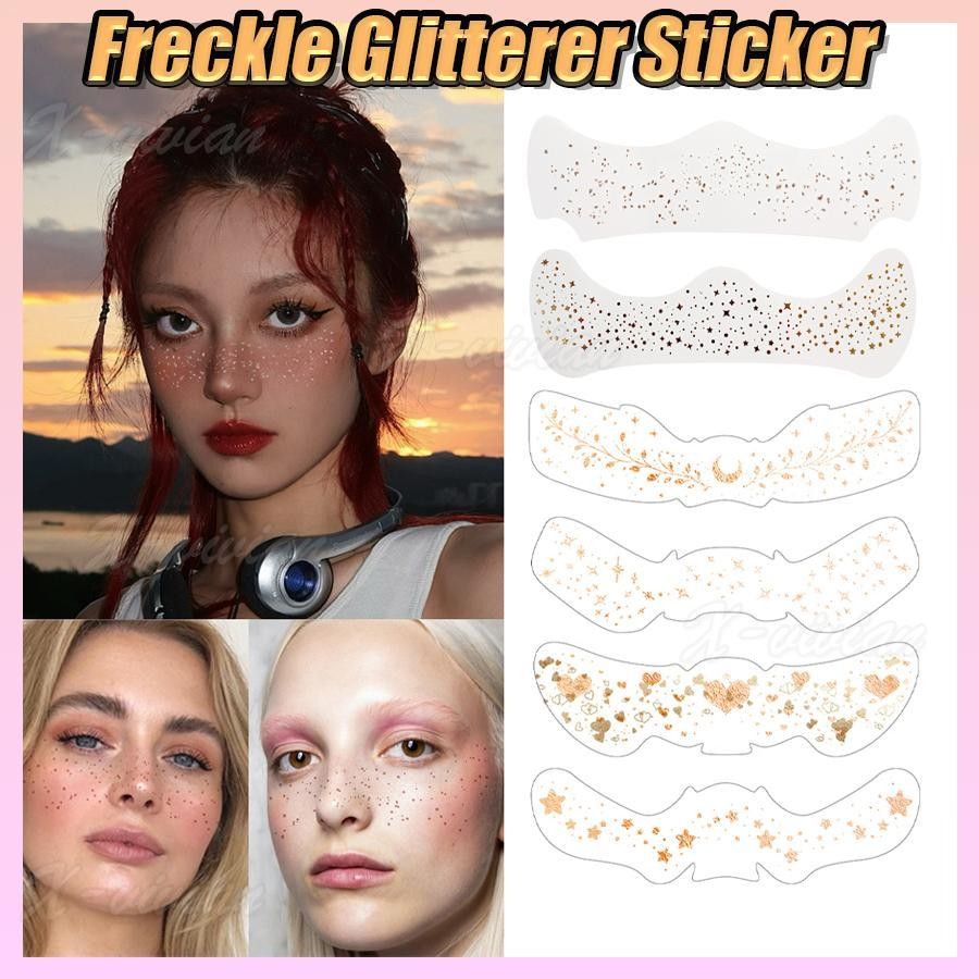 Glitter Freckles Face Tattoo Waterproof Face Cosmetic Glitter Patches ...