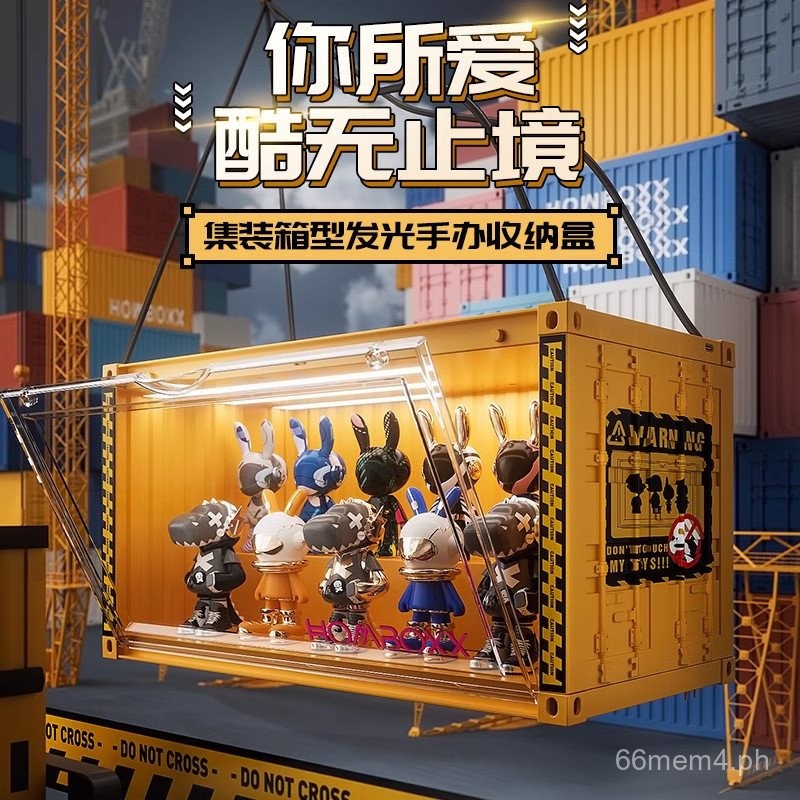 Container Pop Mart Blind Box Display Cabinet with Light Magnetic ...