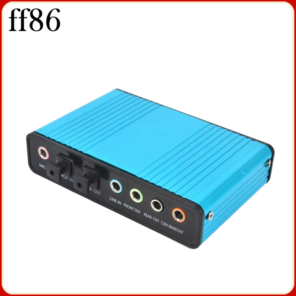 1/2/3 6 Channel 5.1 USB Sound Card Surround Optical External USB Audio ...