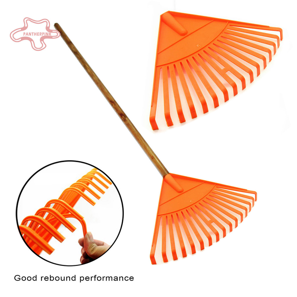 [PINK] Non-Slip Garden Rake Weed Puller Tool with Long Adjustable ...