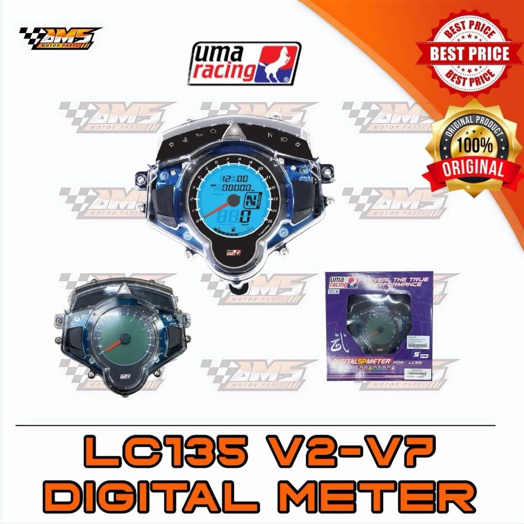 LC135 V2-V7 UMA RACING DIGITAL METER | Shopee Philippines