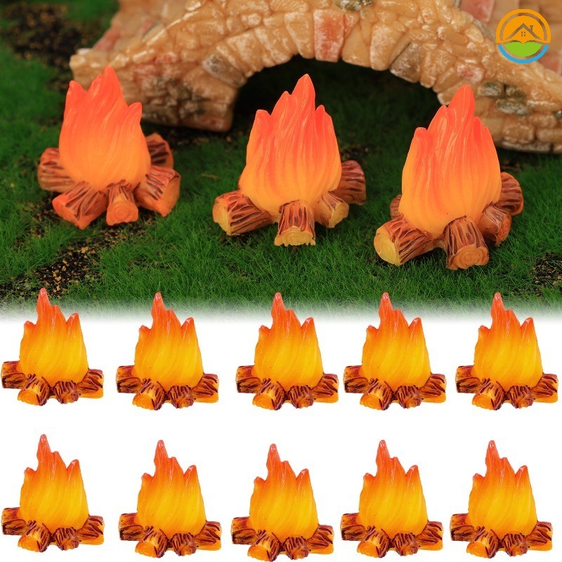 Mini Campfire Model Fire Fake Resin Bonfire Model Bonfire Resin ...
