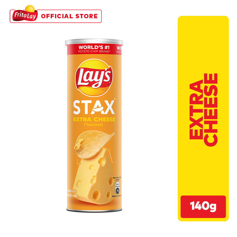 Lay's Stax Extra Cheese Potato Chips 140g | Shopee Philippines