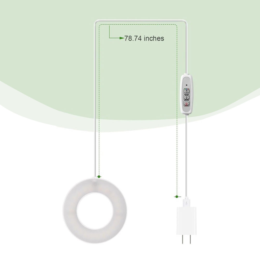Full Spectrum Ceiling Grow Light 3/9/12H Timer LED Plant Light for ...