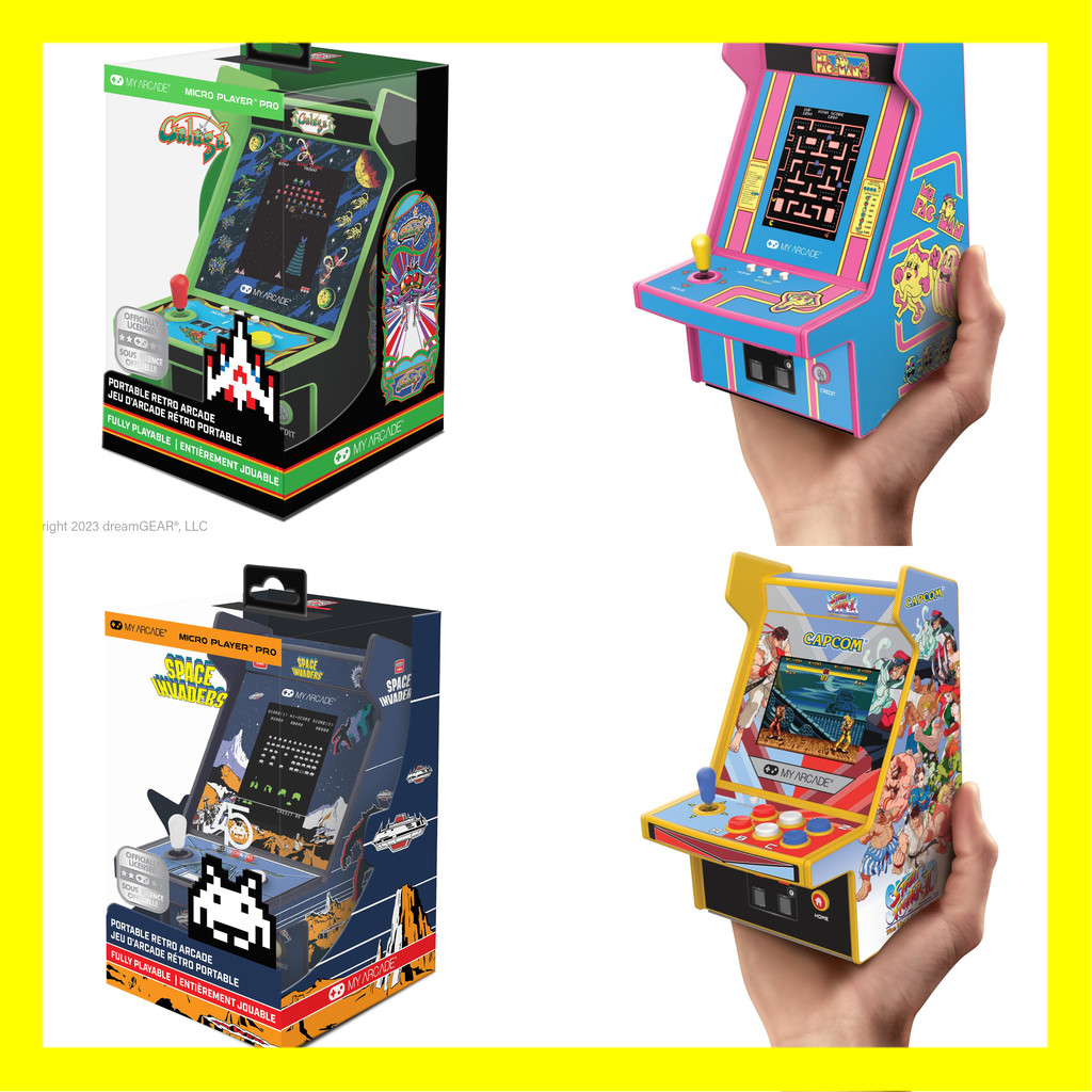 My Arcade Galaga Micro Player Pro 2 Games in 1 Mini Arcade Machine ...