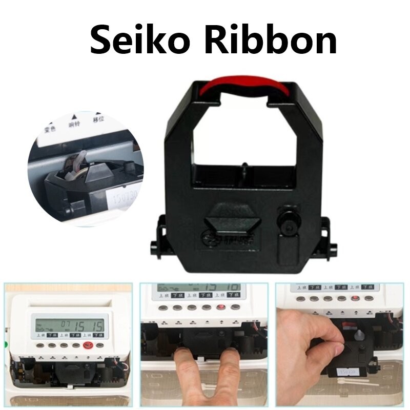 Time Clock Ribbon Cartridge Red Black Colors for Electronic Time Clock ...