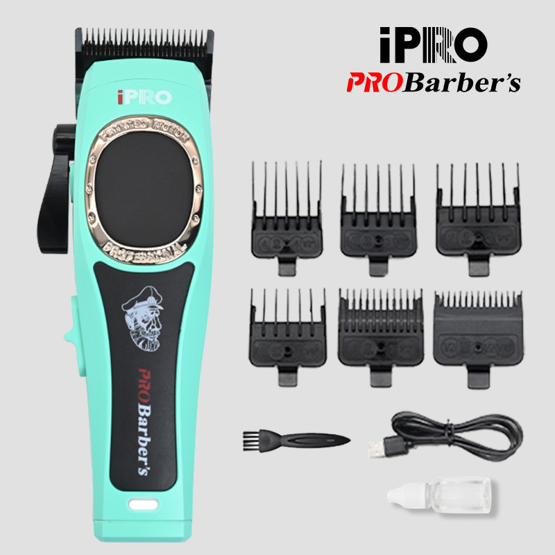 IPRO 2025 new hair clipper oil head gradient electric push shear DLC ...