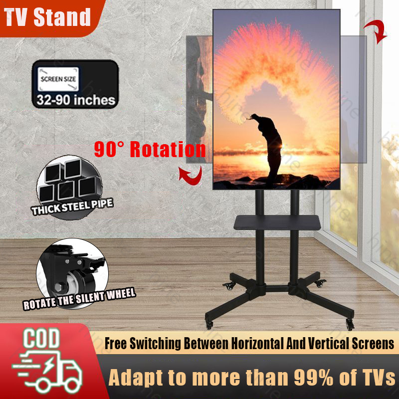 360° Rotation TV Stand 32-90 Movable TV Rack Universal TV Bracket Base ...