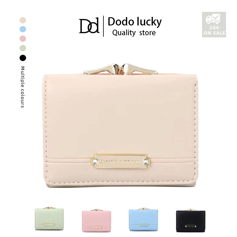 Dodo Women Wallet Short Retro Fashion Design Frosted Coin Purse wallet ...