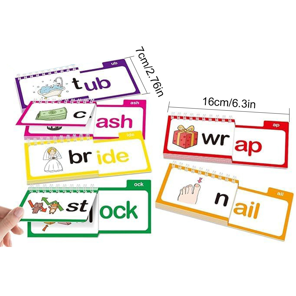 CVC Word Flip Chart Vowel Word Flashcards Educational Sight Words Games ...