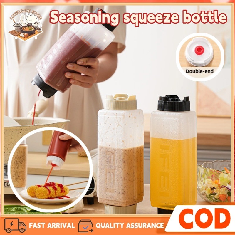 Squeeze Bottle Sauce Squeezer Leakproof Seasoning Ketchup Dual Way ...