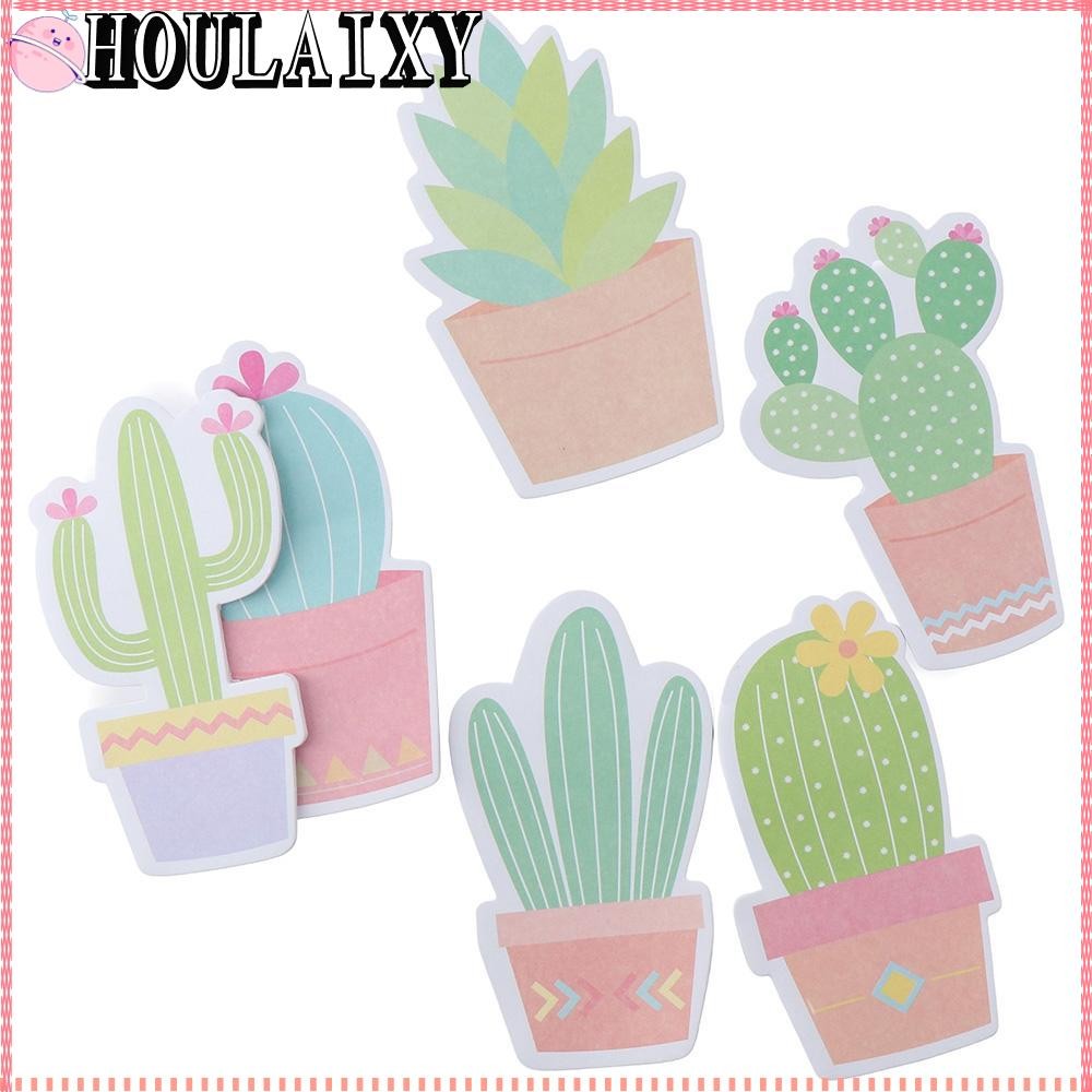 HOULAIXY Sticky Notes, Cactus Shaped Plant Notes Pads, Gifts Self-Stick ...