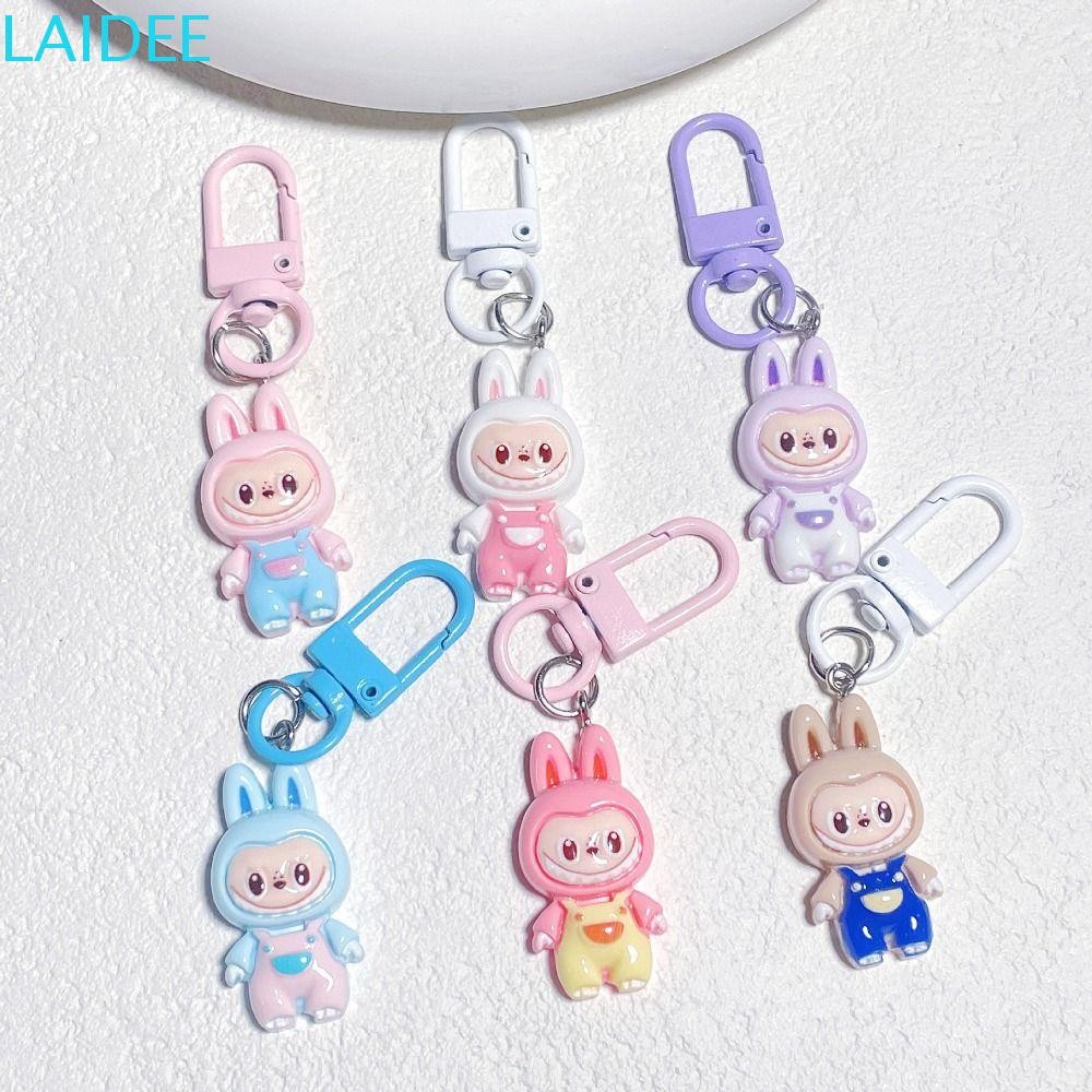 LAIDEE Labubu Doll Keychain, Kawaii Cartoon Labubu Pendant Keyring, Car ...