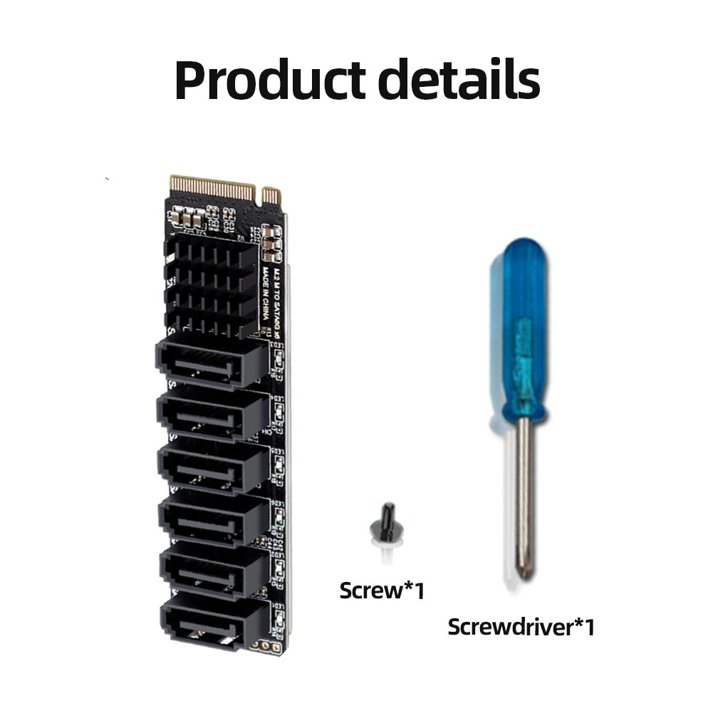 M2 M-EKY PCIE3.0 To SATA6G Expansion Card PCIE Riser for Hard Disk ...