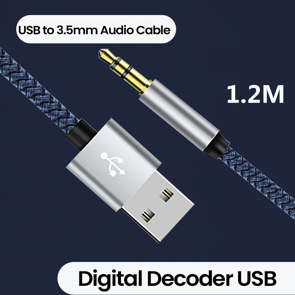 Laptop USB To 3.5mm Digital Audio Cable 1.2M Desktop Computer Connected ...