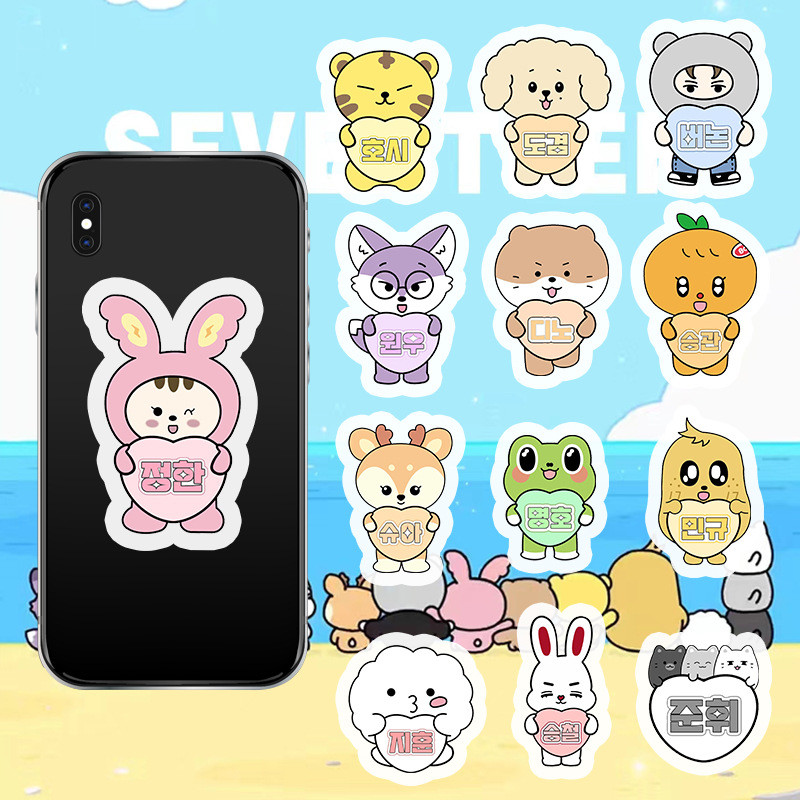 Kpop Idol SEVENTEEN Acrylic Phone Grips Svt Telescopic Support Griptok ...