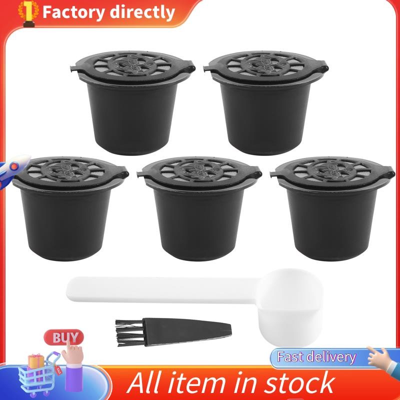 In stock-5 Reusable Nespresso Capsules Refillable Coffee Capsule Filter ...