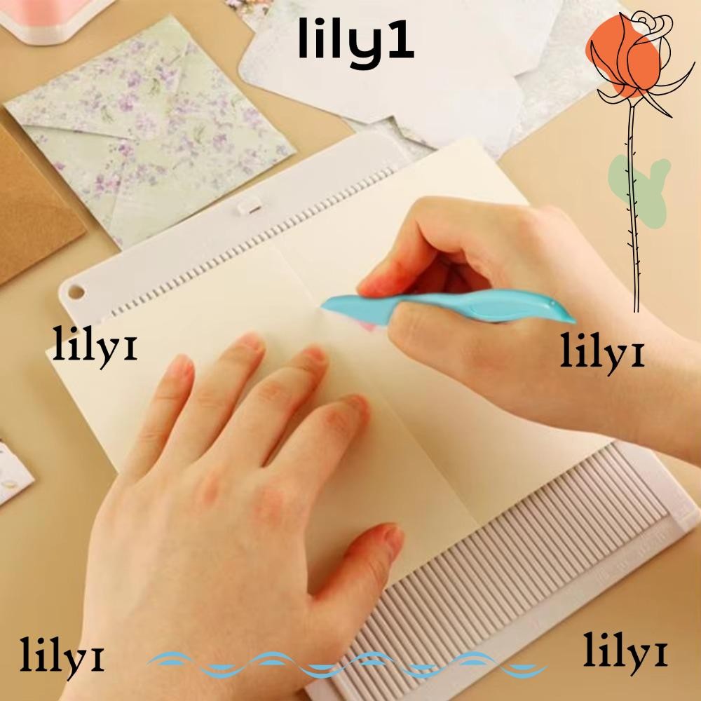 LILY Paper Trimmer Scoring Board, with Measuring Grid DIY Gift Box ...