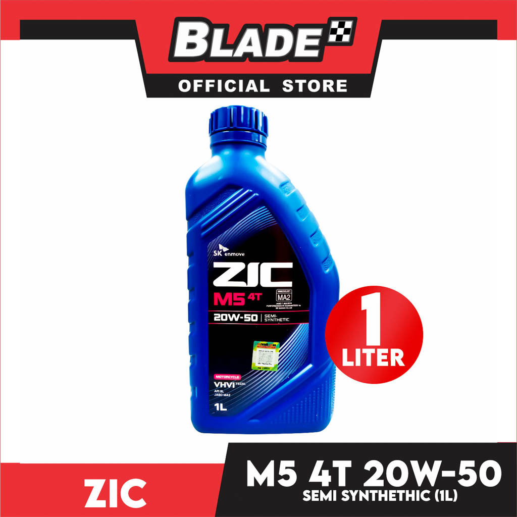 Sk Zic M5 4T 20W-50 Semi-Synthetic 1 Liter | Shopee Philippines
