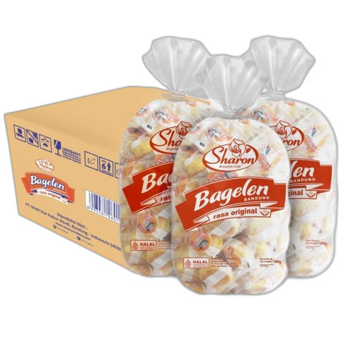 Sharon Bandung bagelen dry bread 1 pack contains 30 pcs Original Flavor ...