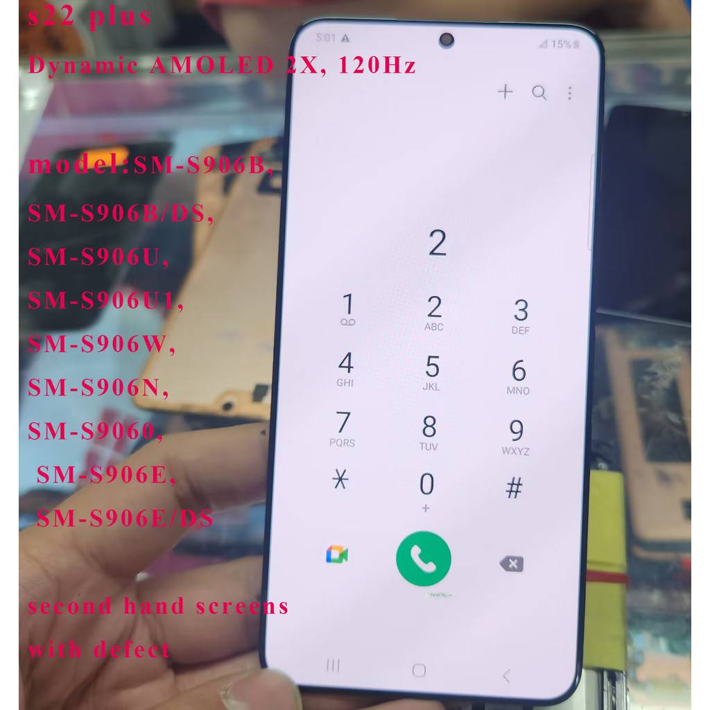 6.6inch super amoled lcd with black dot line without frame For Samsung ...