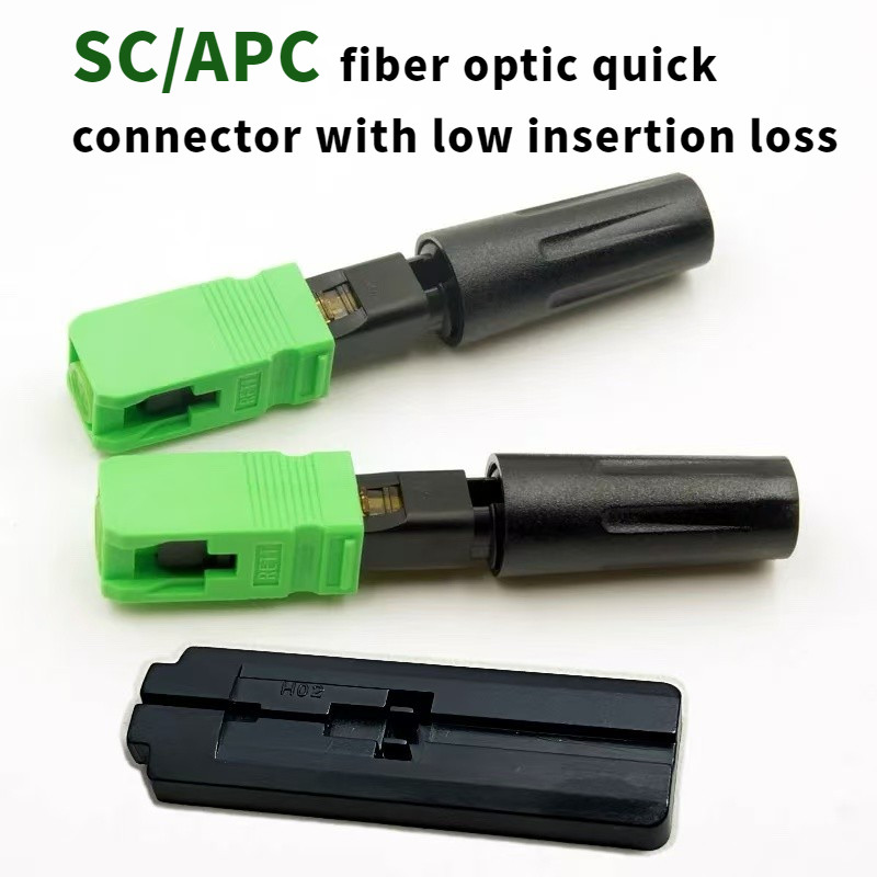 10PCS FTTH SC APC single-mode fiber optic SC APC quick connector SC FTTH Fiber Optic Fast ...
