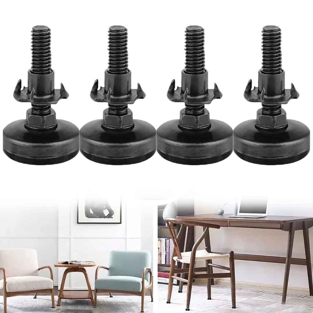 4Pcs Furniture Adjustable Bolt Chair Feet level Floor Protector leg Pad ...