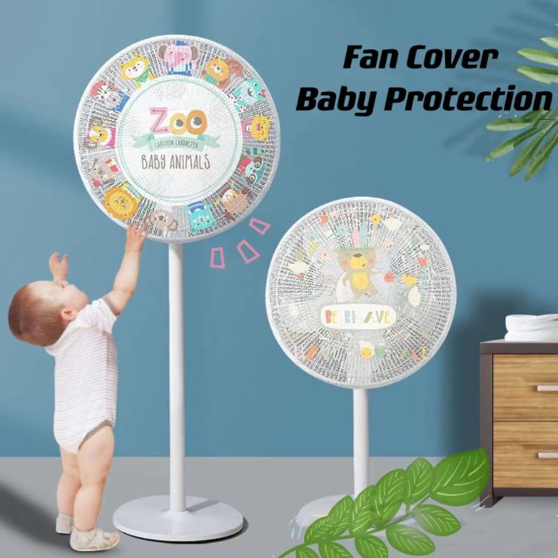 Fan Cover Anti Pinch Hand Fan Dust Cover Fan Mesh Cover Household ...