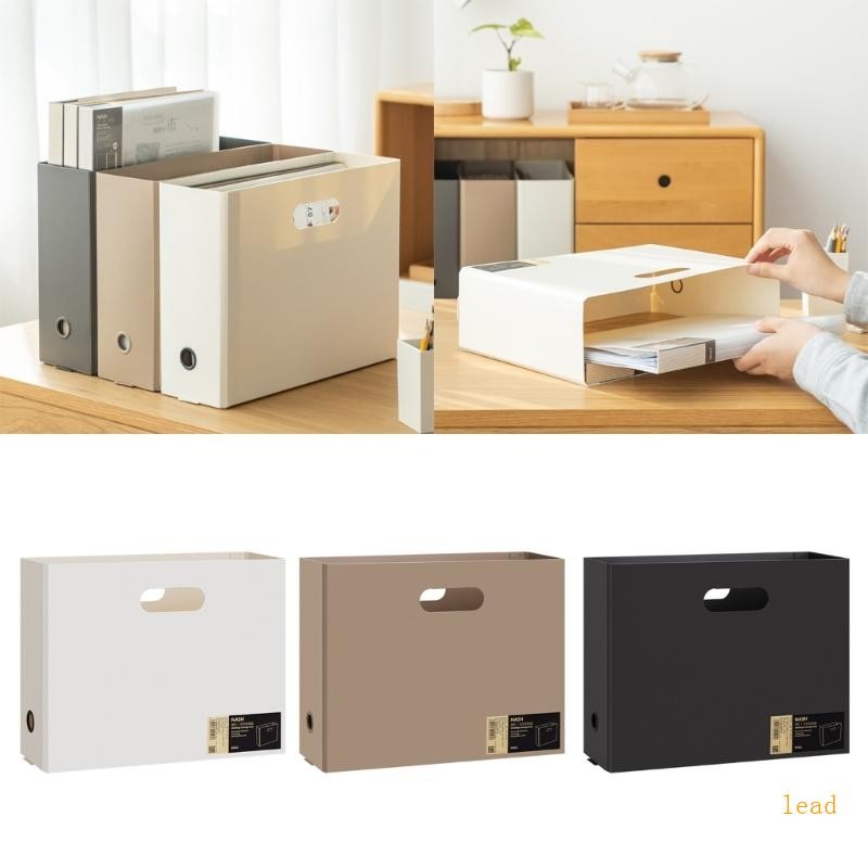 lead A 4 Large Capacity File Box Plastic Document Organizer Box File ...