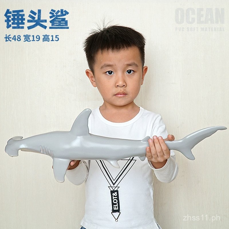 Large Soft Rubber Hammerhead Shark Toy Shark Hammerhead Shark Model ...