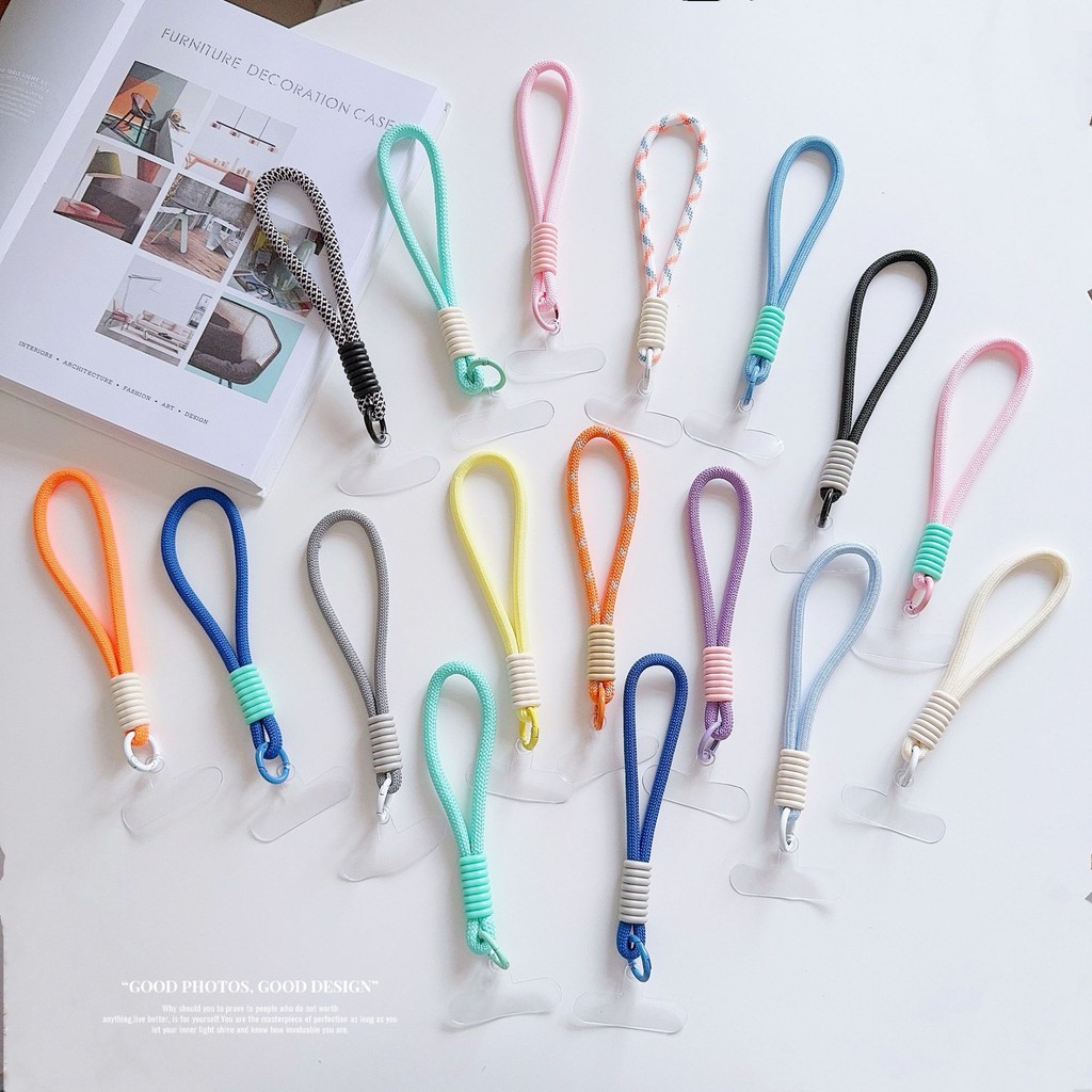 Colorful Lanyard Rope Key Chain Set with Stylish Design for Phones and ...