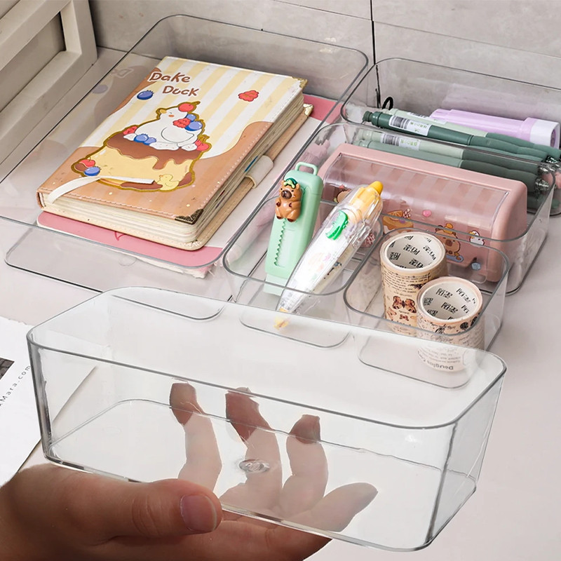 Acrylic Transparent Drawer Organizer Desk Trays Container Drawer ...