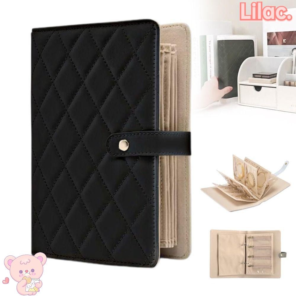 LILAC Jewelry Storage Book, with Zipper Transparent Necklace Binder ...