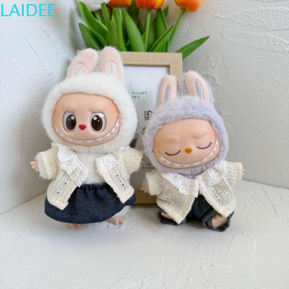 LAIDEE Labubu Doll's Cloth Set, Casual Style Beige Cardigan Sitting ...
