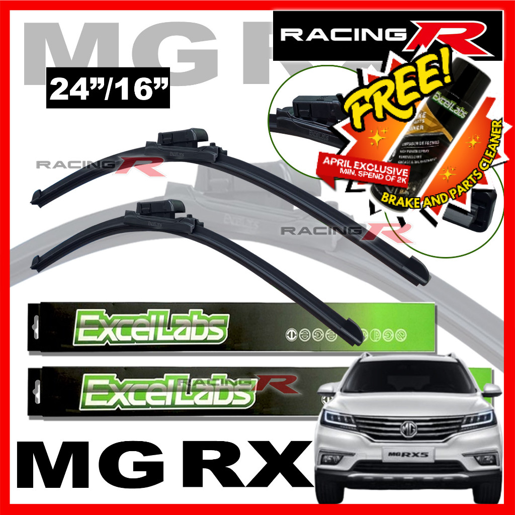 MG RX5 2018 to 2025 EXCELLABS PAIR Front Wiper Blade All Season Banana ...