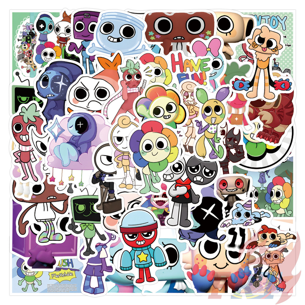 50PCS/Set Dandy's World Stickers DIY Fashion Waterproof Decals Doodle ...
