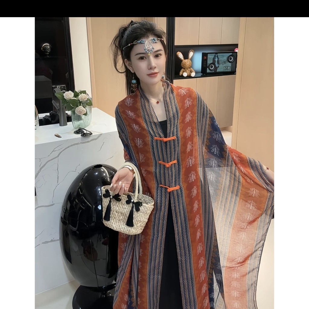 Summer New Ethnic Style Sun Protection Shawl for Women, Versatile and ...