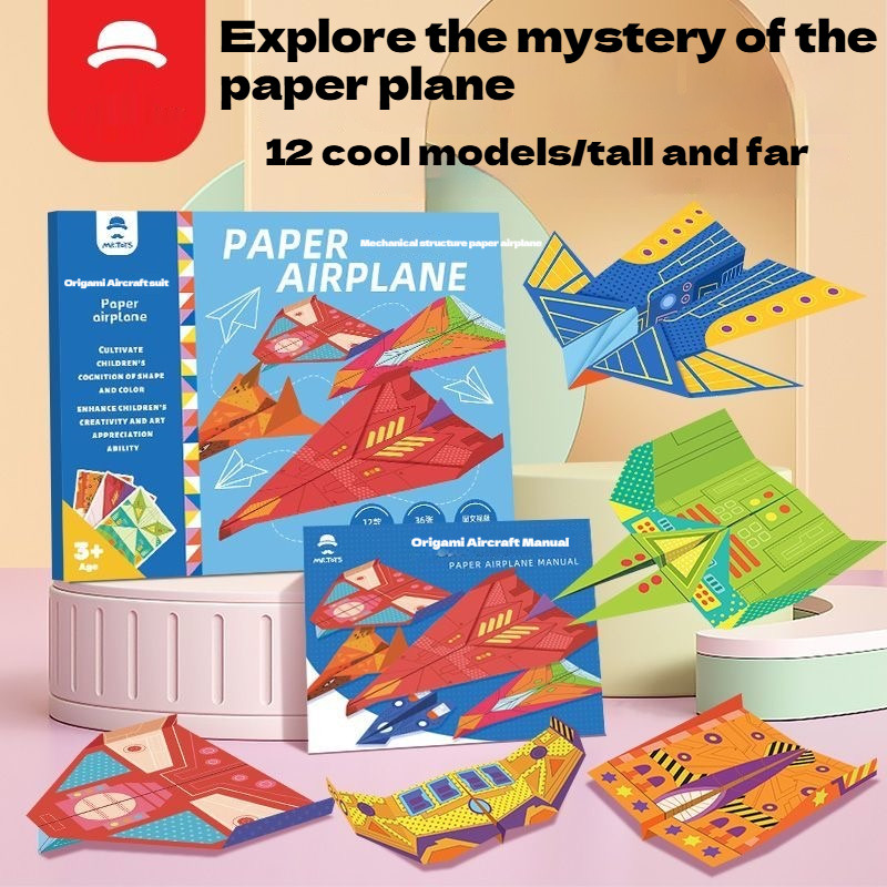 STEM Paper Airplane Kit - Creative Origami Planes for Kids | 12 ...