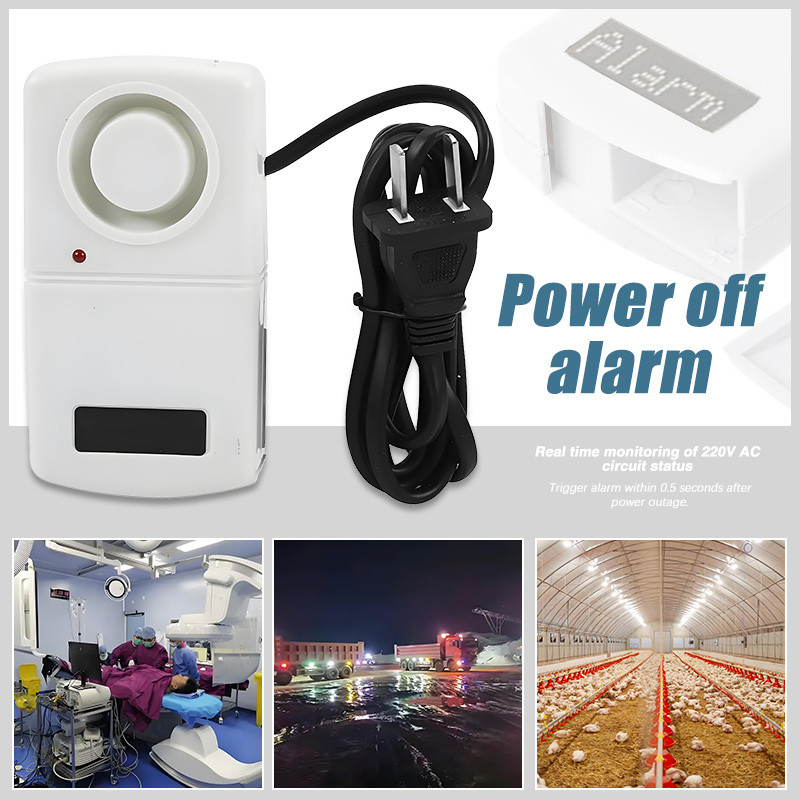 120db Automatic Power Cut Failure Outage Alarm Warning Siren LED ...