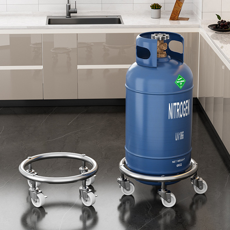 Uliekhy Gas Tank Holder With Wheels Landege Propane Cylinder Base ...