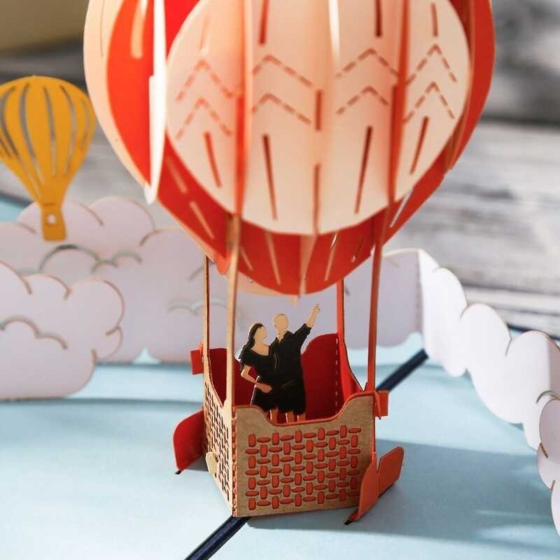 Fire AIT Card BALLON 3D Foldable Pop-Up Greeting Postcard | Shopee ...