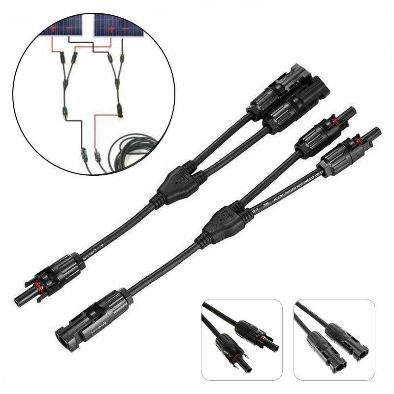 MC4 Branch Y Adapter Connectors Parallel Cable Adapter Connector Solar ...