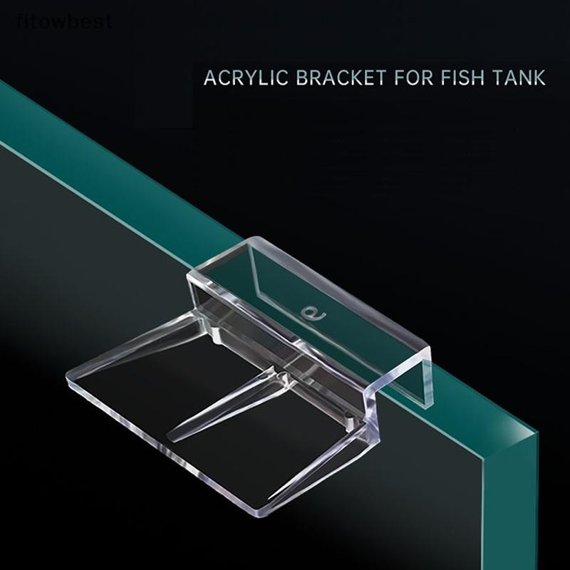 Fbph 4PCS Aquarium Glass Cover Holder Acrylic Fish Lid Clips Support ...