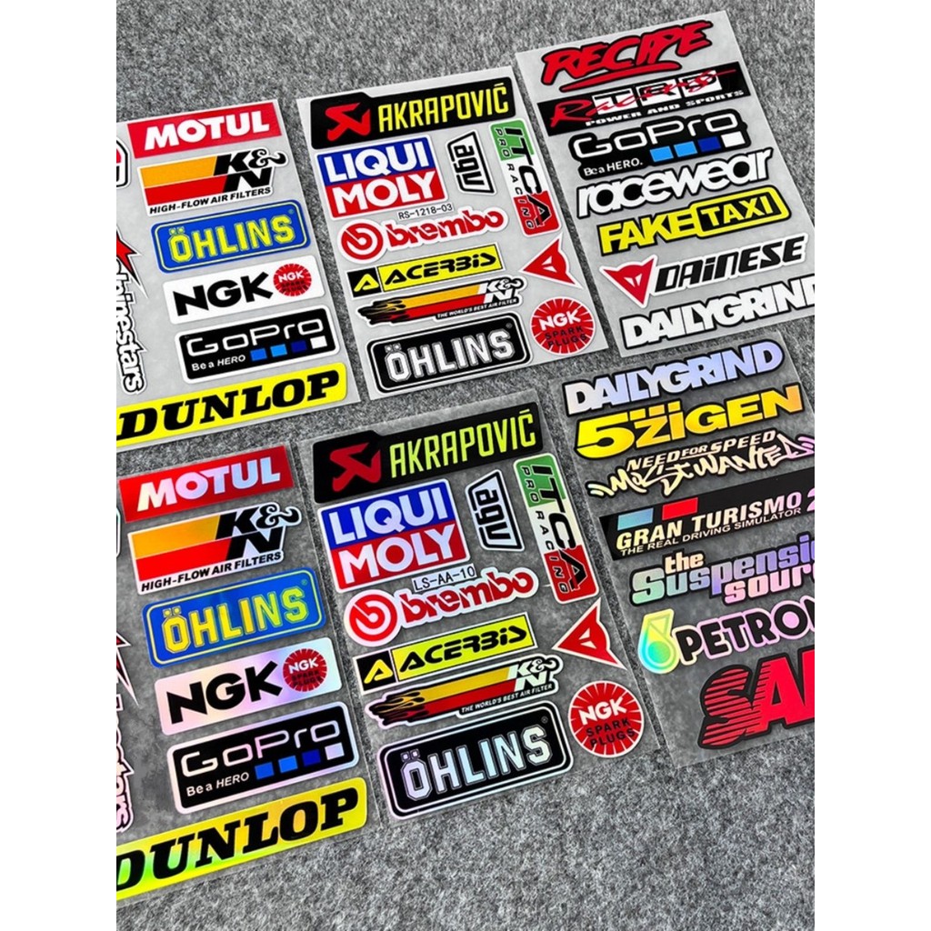 [Motorcycle Car Sticker] Personalized Sponsor logo Motorcycle Electric ...