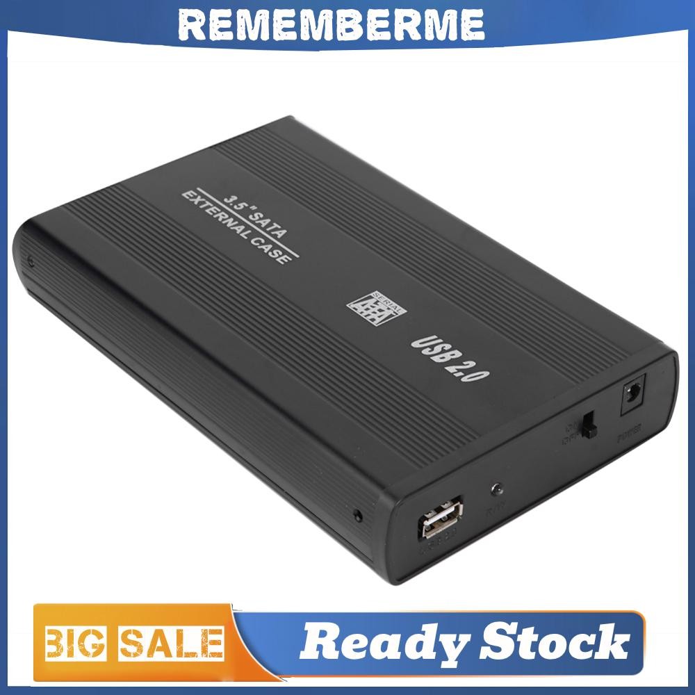 3.5 inch Hard Disk Drive Case SATA to USB2.0 Adapter External HDD ...